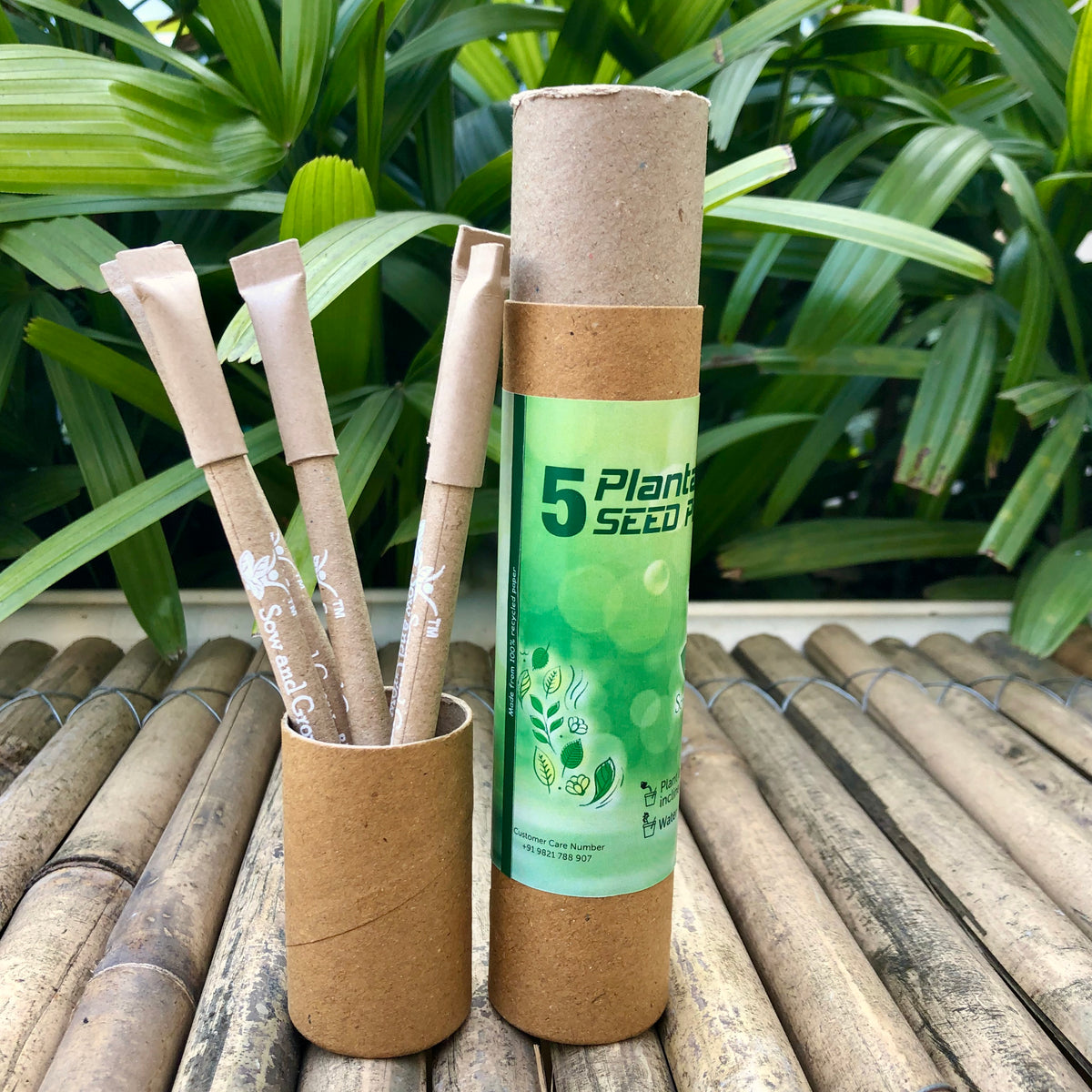 Sow and Grow 5 Plantable Seed Paper Pens | Recycled, Eco friendly – Sow ...