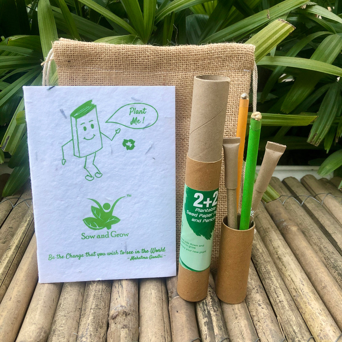 Sow and Grow Plantable Diary, 2+2 Plantable Paper Pen and Pencil Combo ...